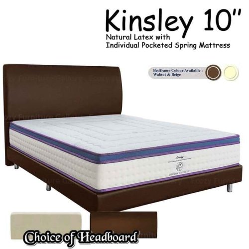 KINSLEY Natural Latex With Individual Pocketed Spring Mattress Package ...
