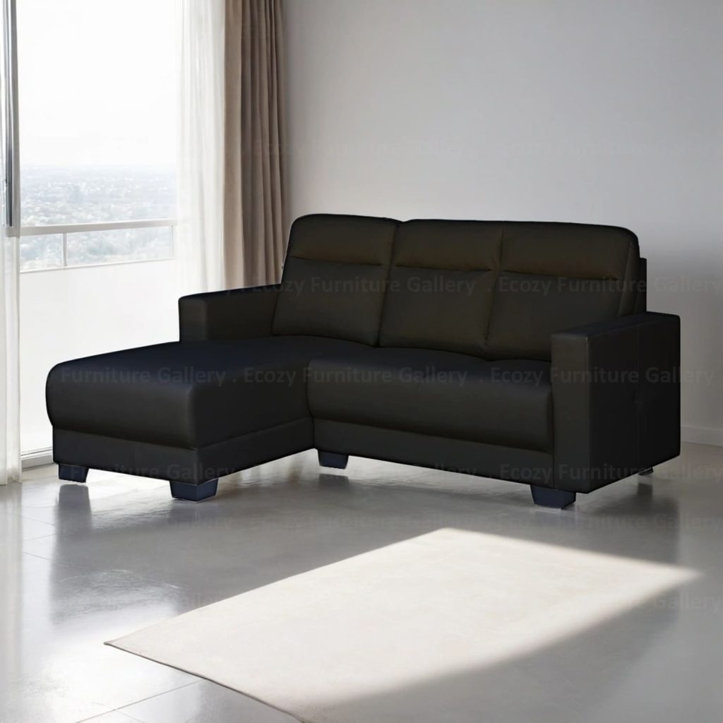 MONACA Faux Leather L-Shape Sofa - Ecozy Furniture Gallery