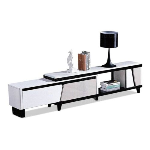 Debbie II Cultured Marble Extendable TV Console - Ecozy Furniture Gallery