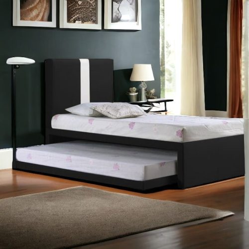 Zenith 3 in 1 Faux Leather Pull Out Bed Frame - Ecozy Furniture Gallery