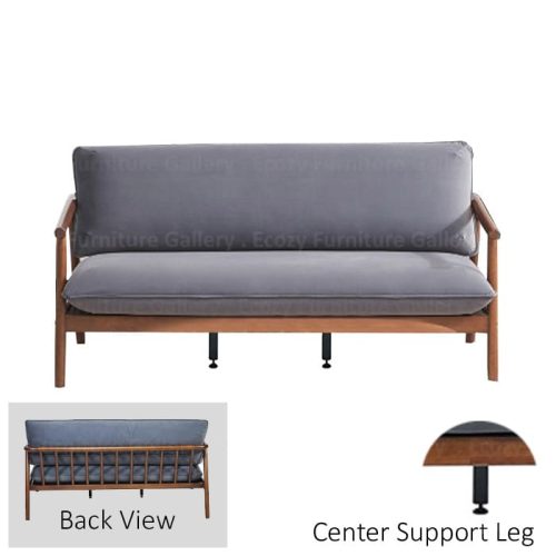 Dael 3-Seater Wooden Sofa - Ecozy Furniture Gallery